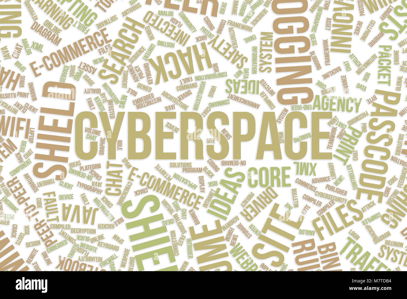 Cyberspace, IT, information technology conceptual word cloud for for ...