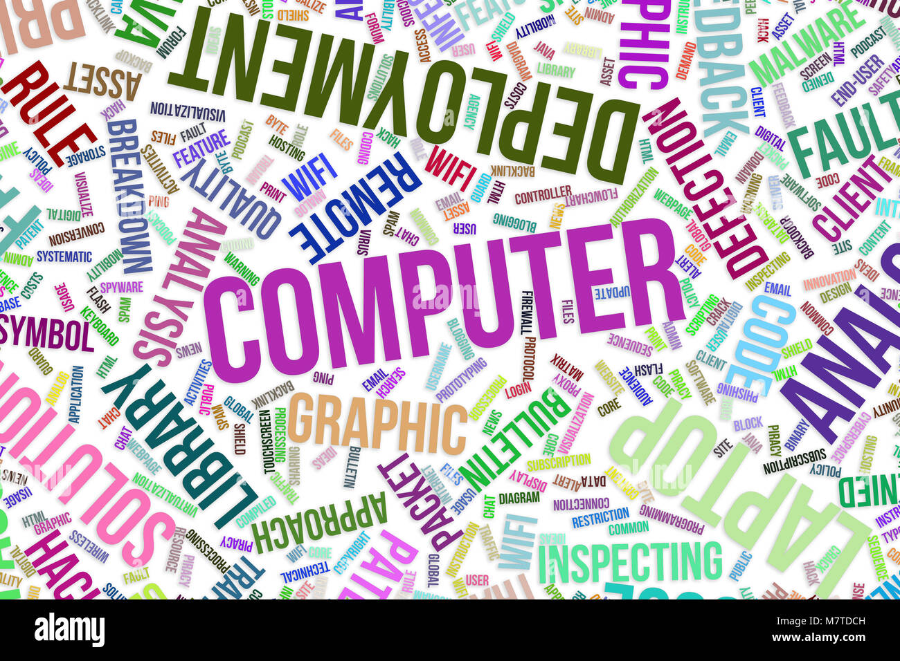 Computer, IT, information technology conceptual word cloud for for ...