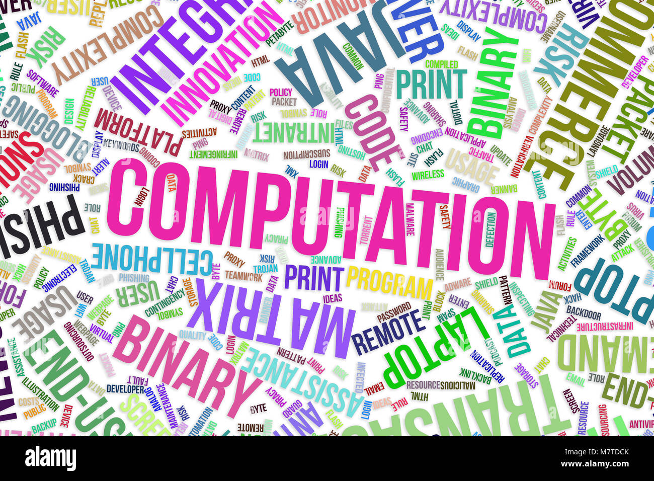 Computation, IT, information technology conceptual word cloud for for ...