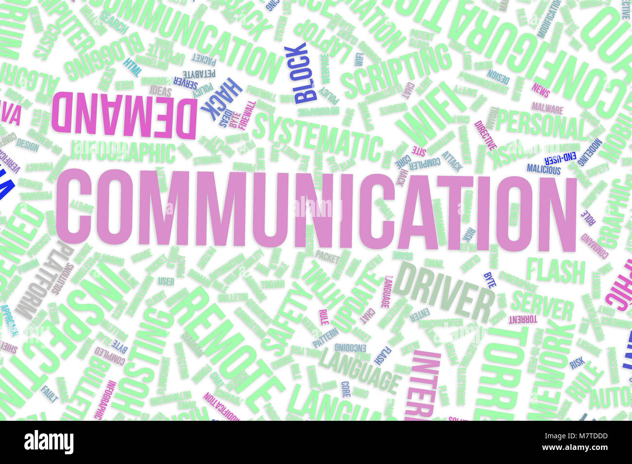 Communication, IT, information technology conceptual word cloud for for ...