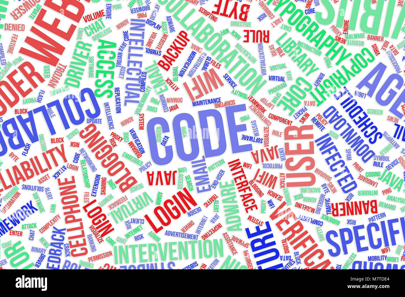 Code, IT, information technology conceptual word cloud for for design ...