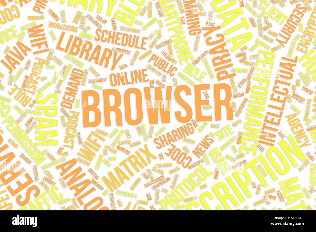 Browser, IT, information technology conceptual word cloud for for ...