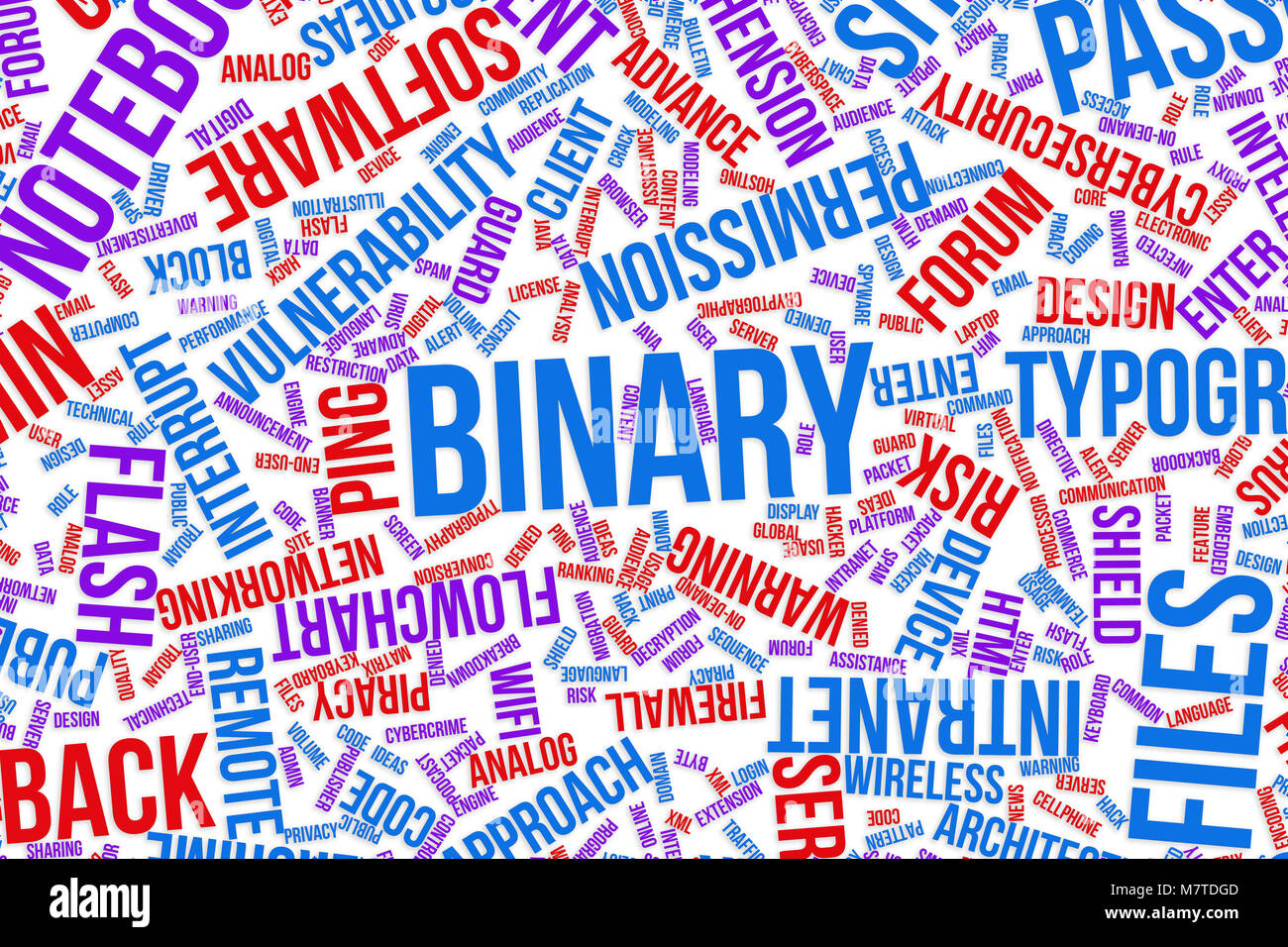 Binary, IT, information technology conceptual word cloud for for design ...