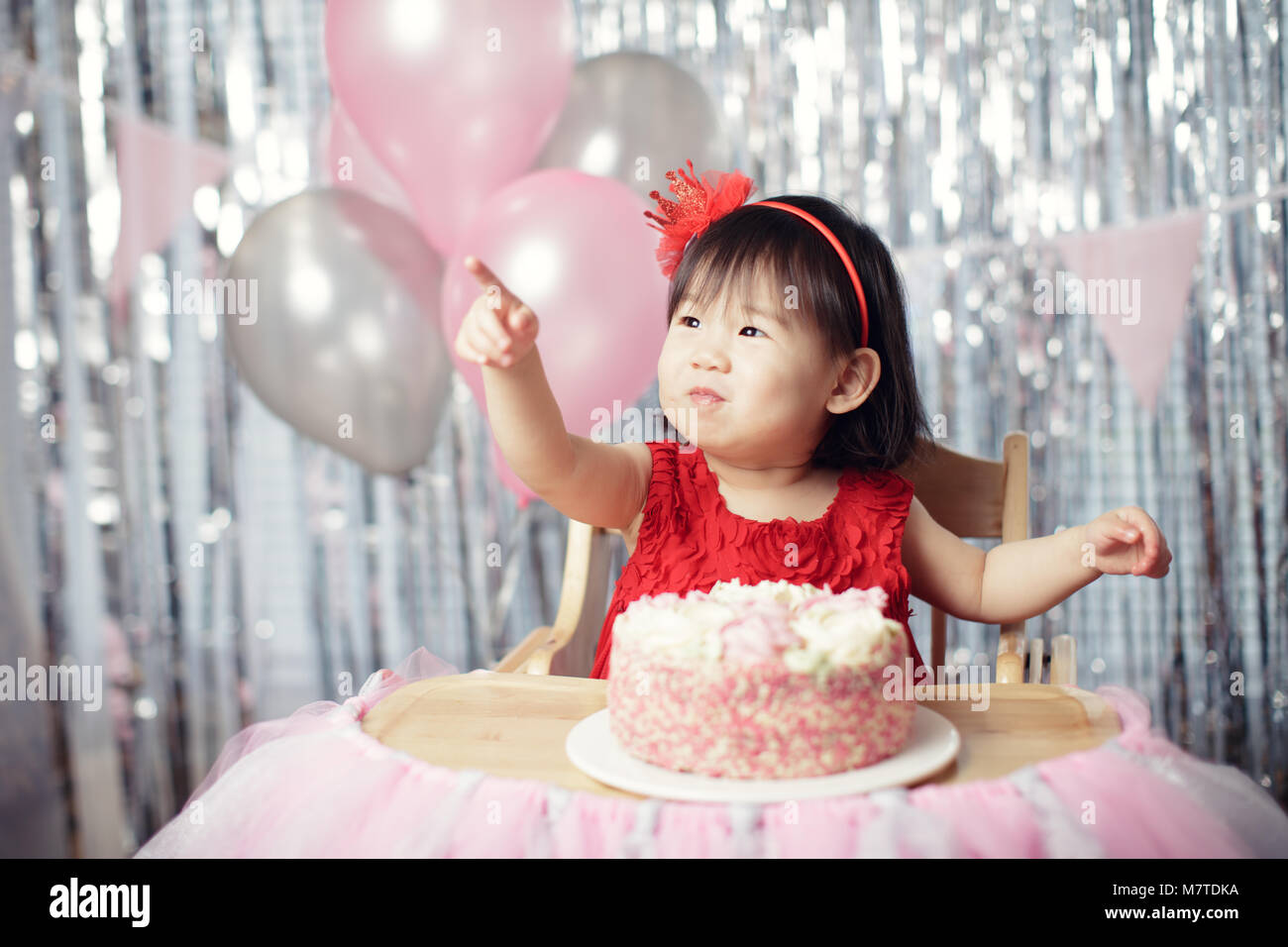 Baby girl celebrate her second birthday Stock Photo - Alamy