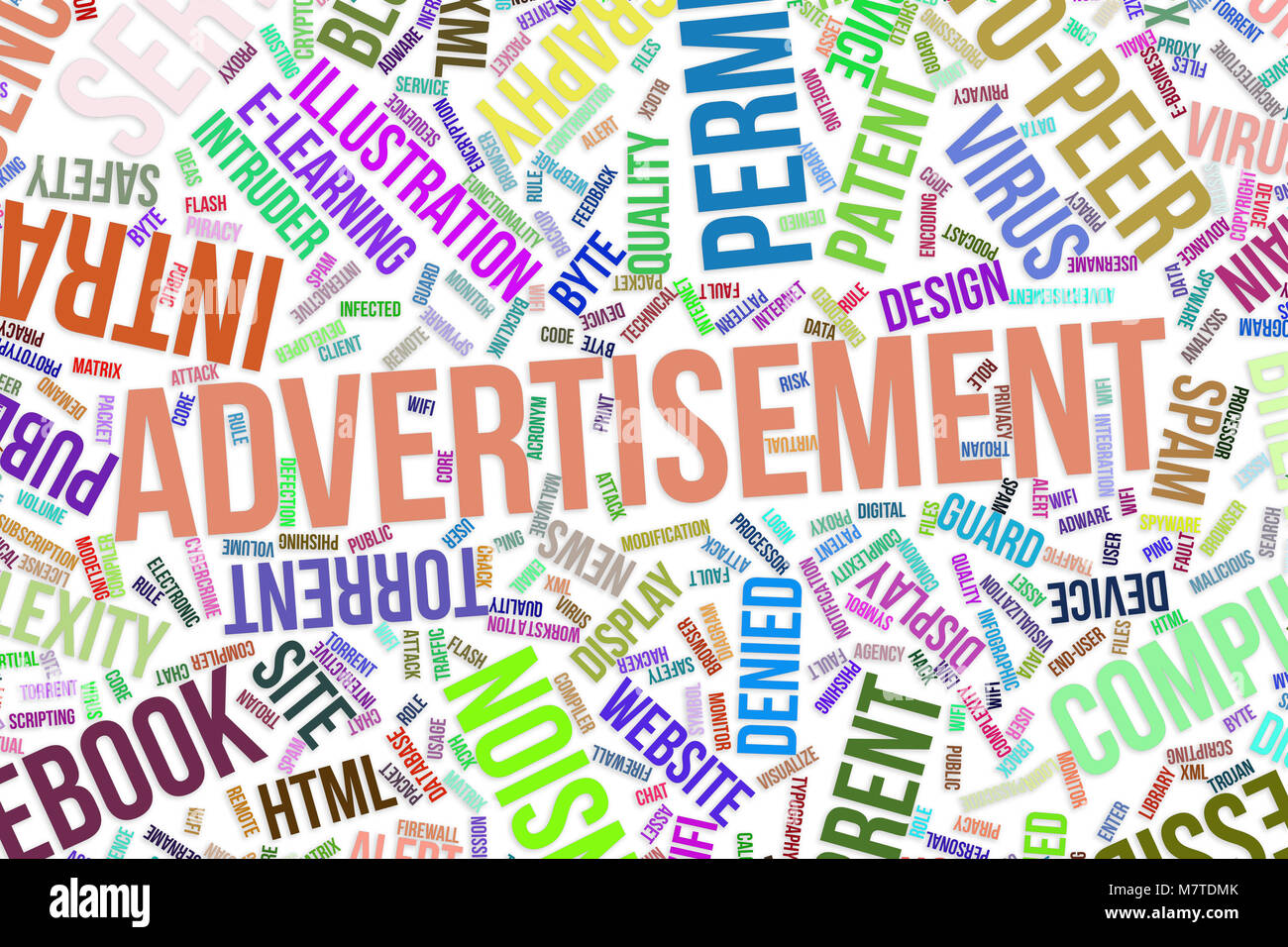 Advertisement, IT, information technology conceptual word cloud for for ...