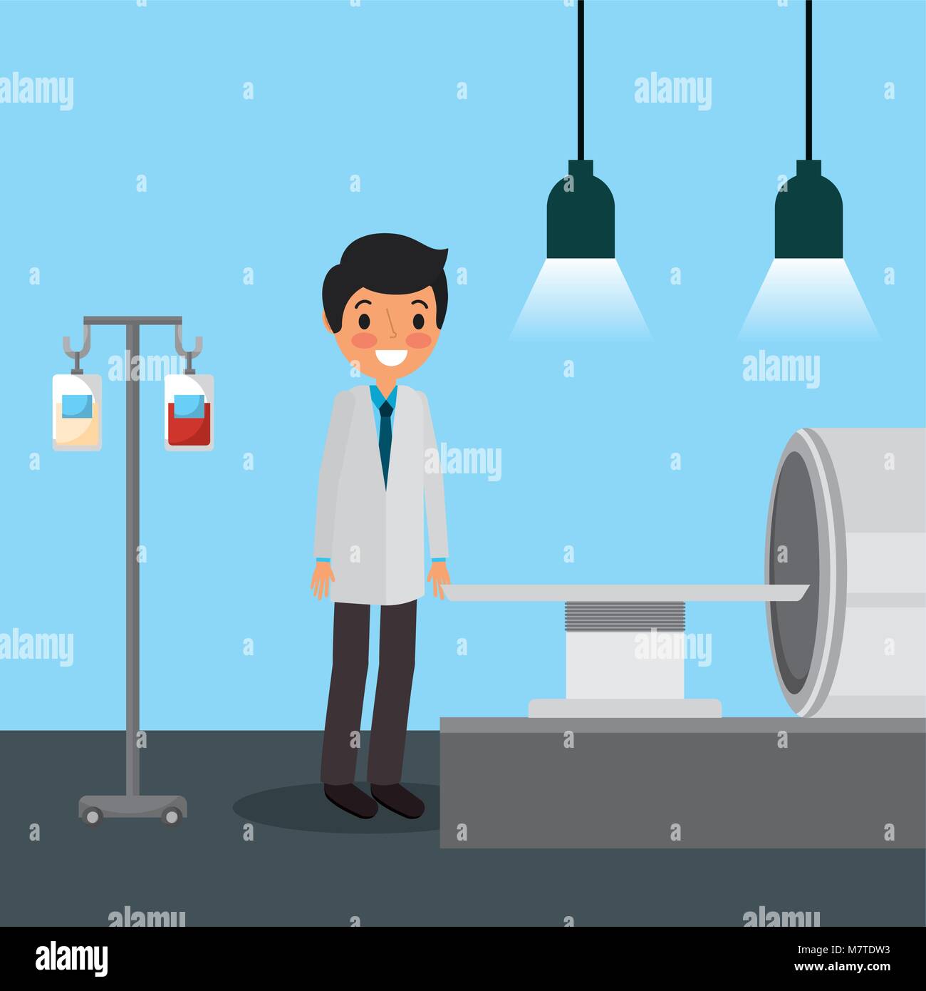 Doctor examining ray medical Stock Vector Images - Alamy