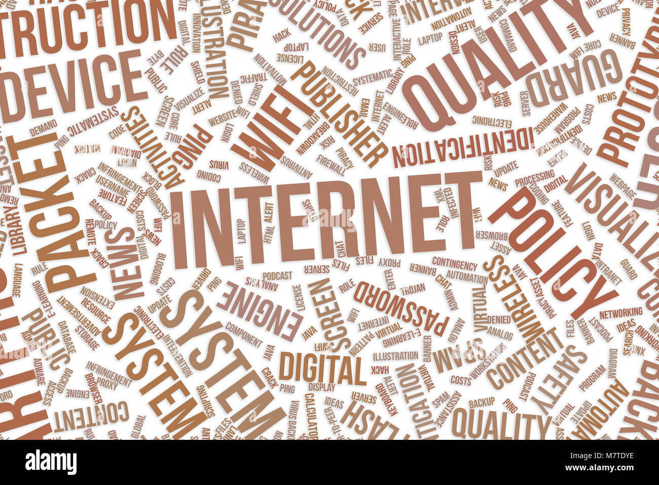 Internet, IT, information technology conceptual word cloud for for ...