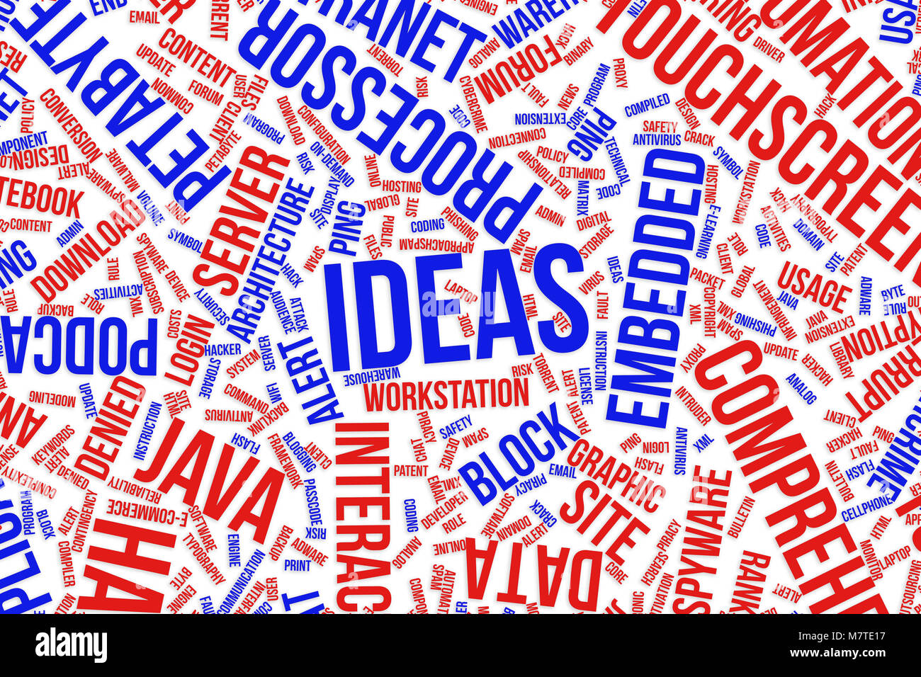 Ideas, IT, information technology conceptual word cloud for for design ...