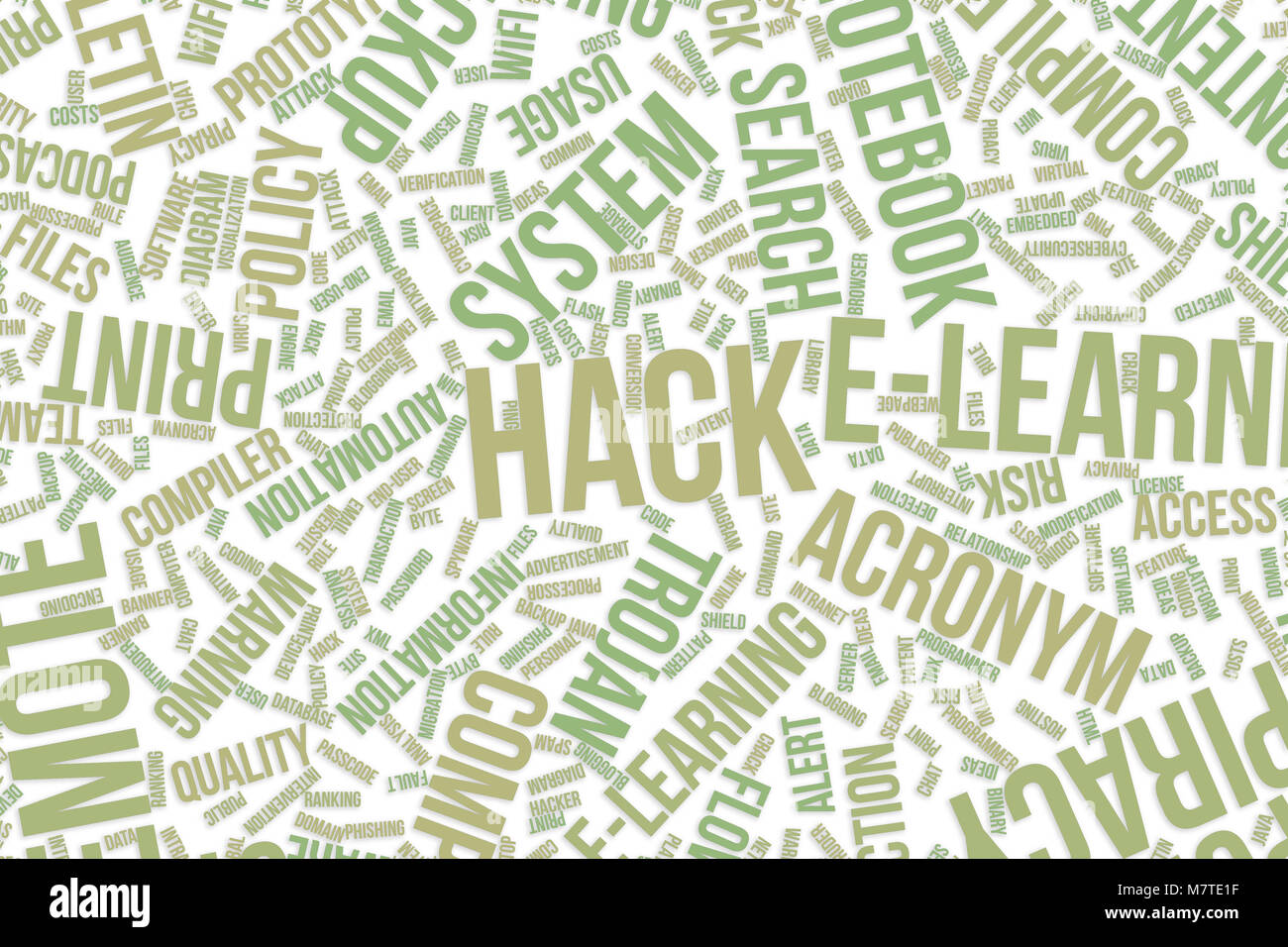 Hack, IT, information technology conceptual word cloud for for design ...