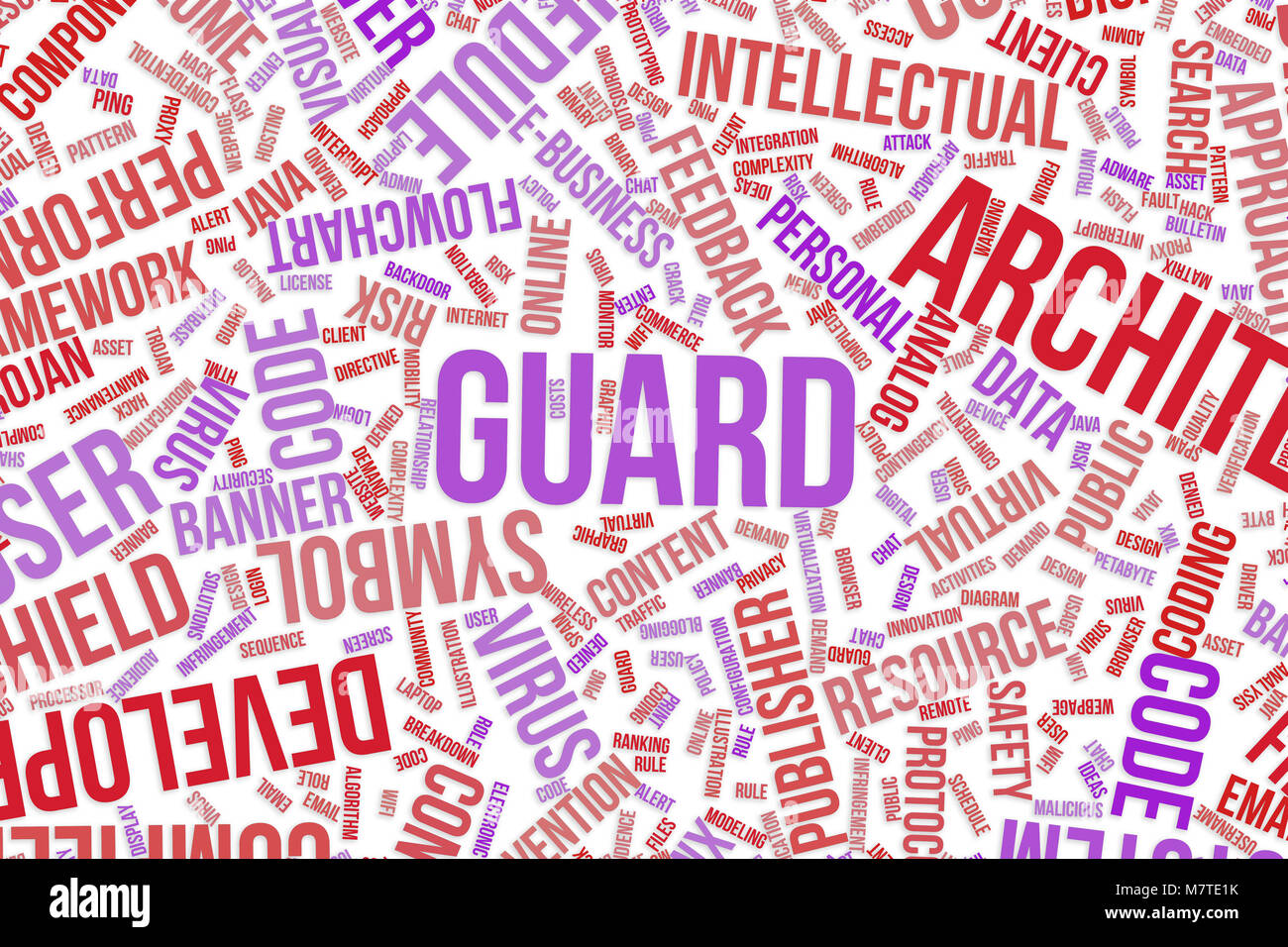 Guard, IT, information technology conceptual word cloud for for design ...