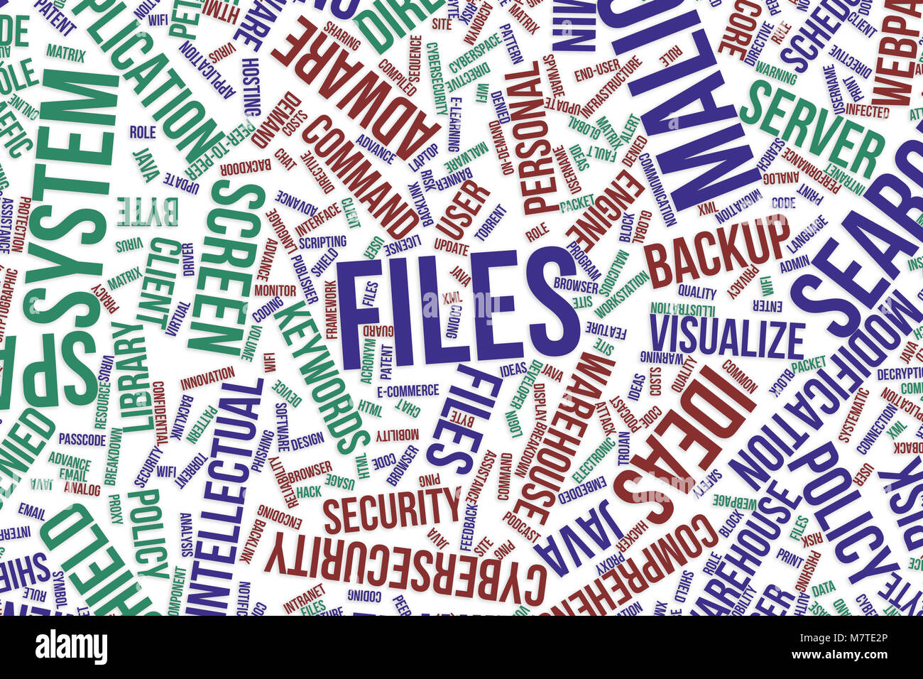 Files, IT, information technology conceptual word cloud for for design ...