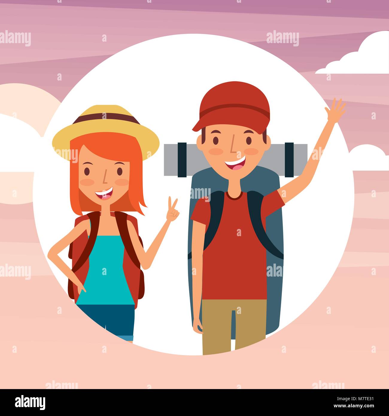 Travelers back Stock Vector Images - Alamy