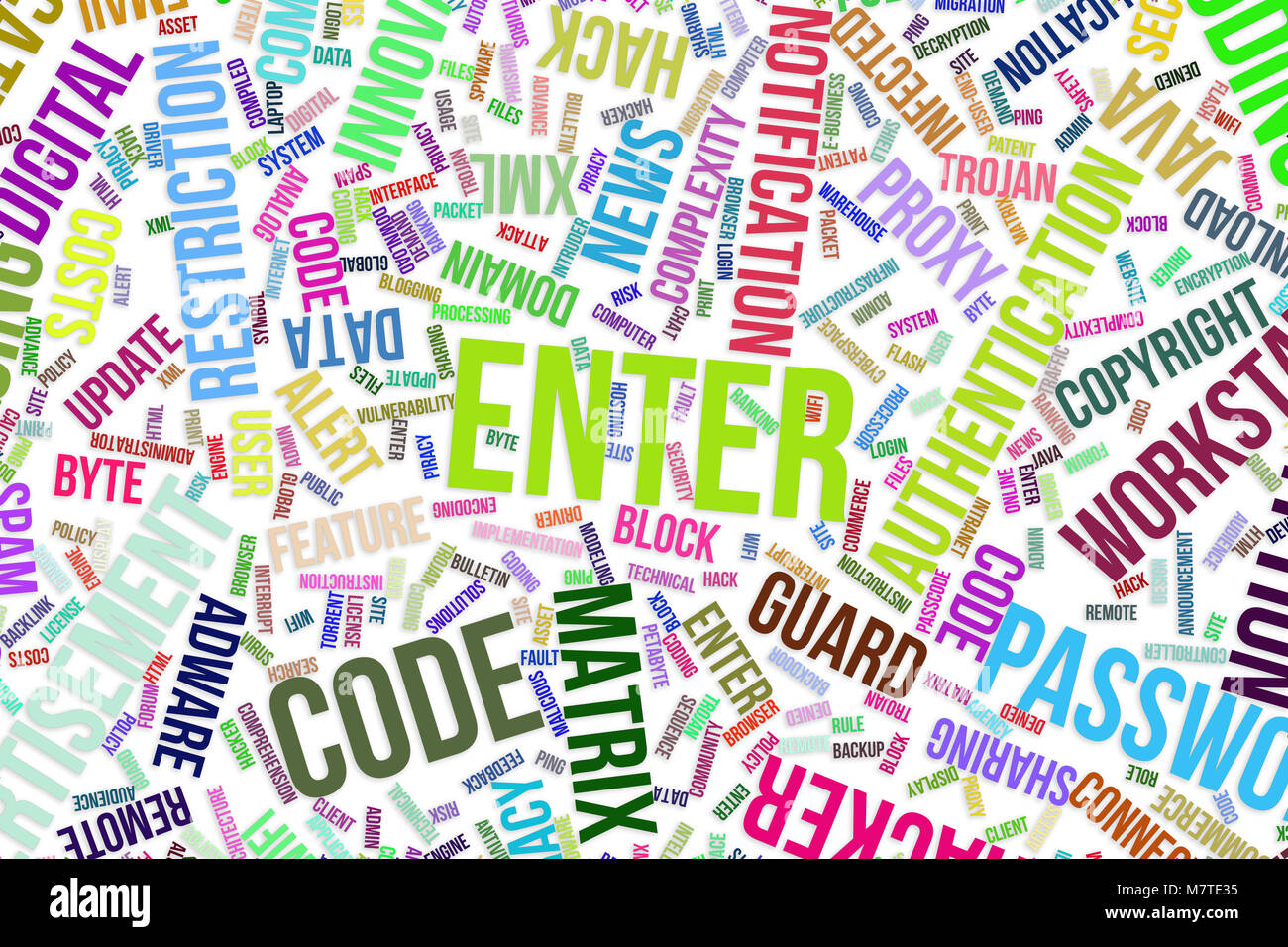 Enter, IT, information technology conceptual word cloud for for design ...