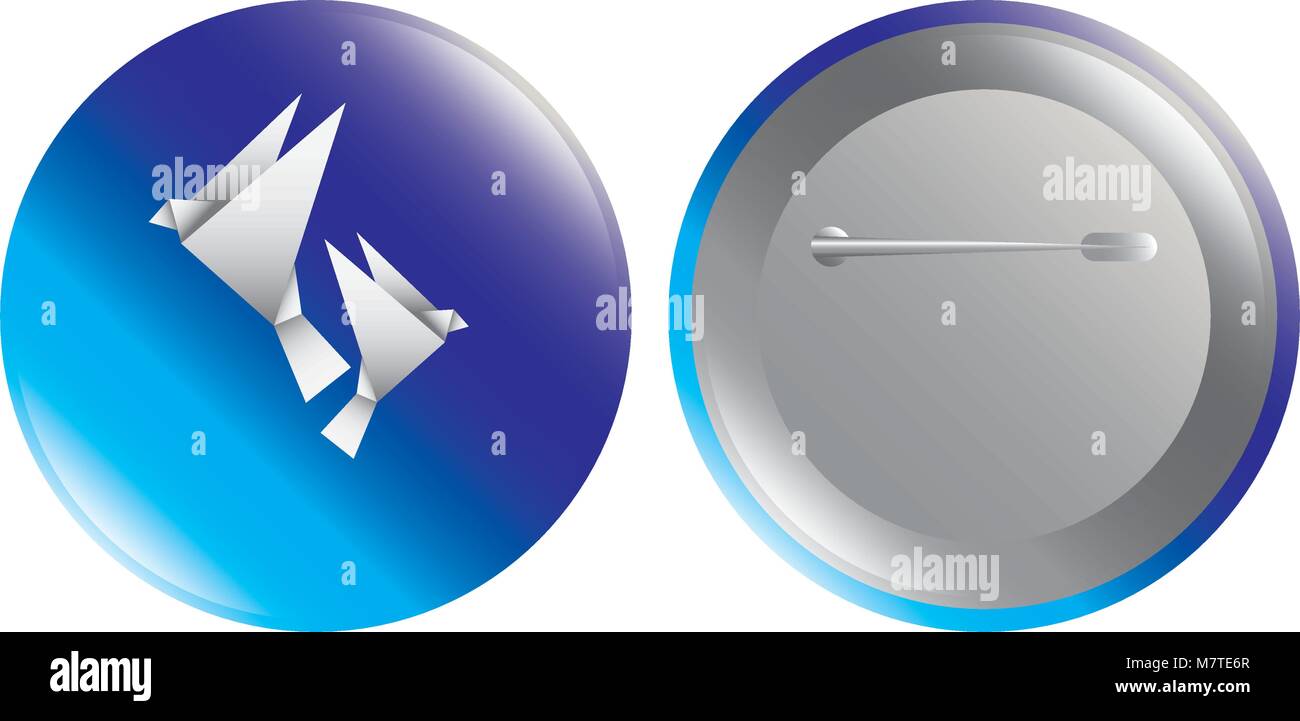 Badge pin back Stock Vector Images - Alamy