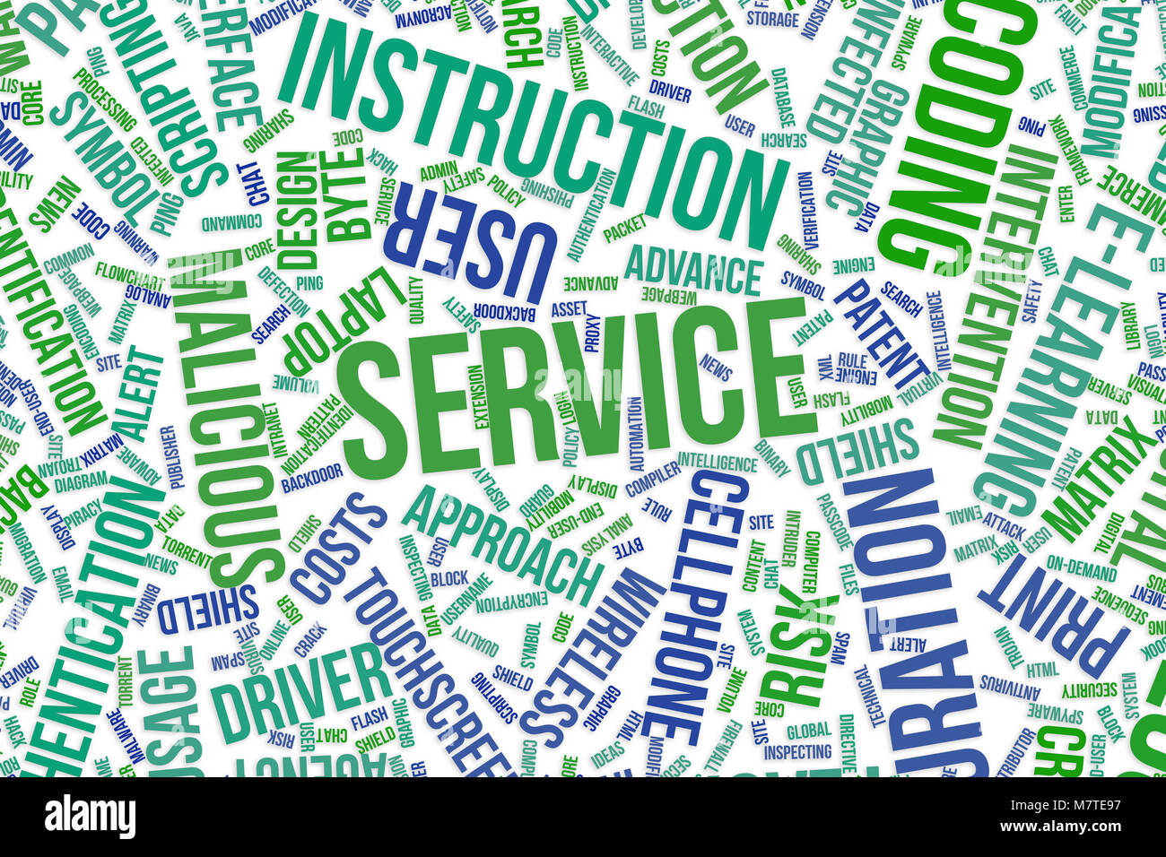 Service, IT, information technology conceptual word cloud for for ...