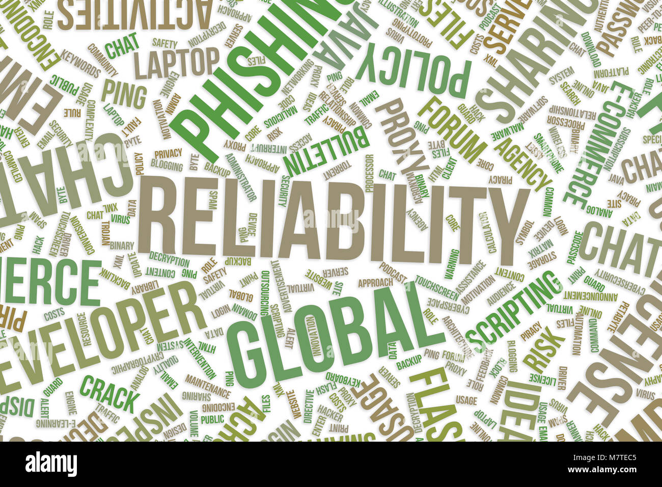 Reliability, IT, information technology conceptual word cloud for for ...