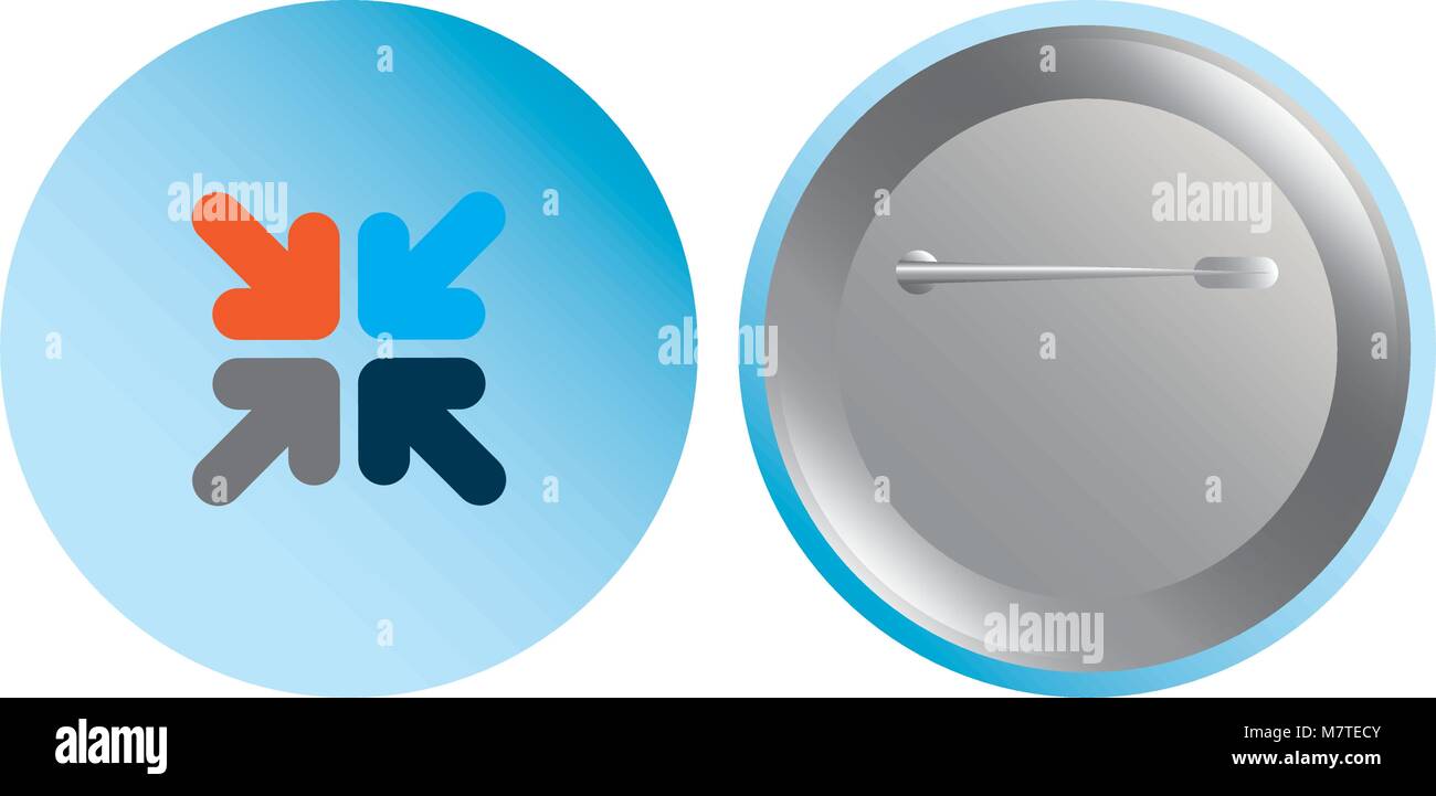 Badge pin back Stock Vector Images - Alamy