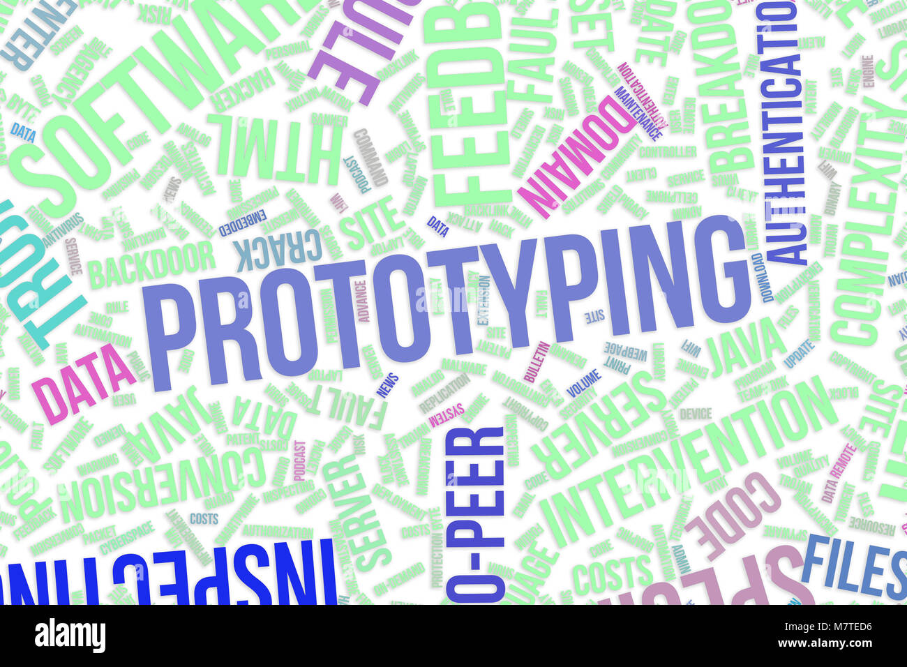 Prototyping, IT, information technology conceptual word cloud for for ...