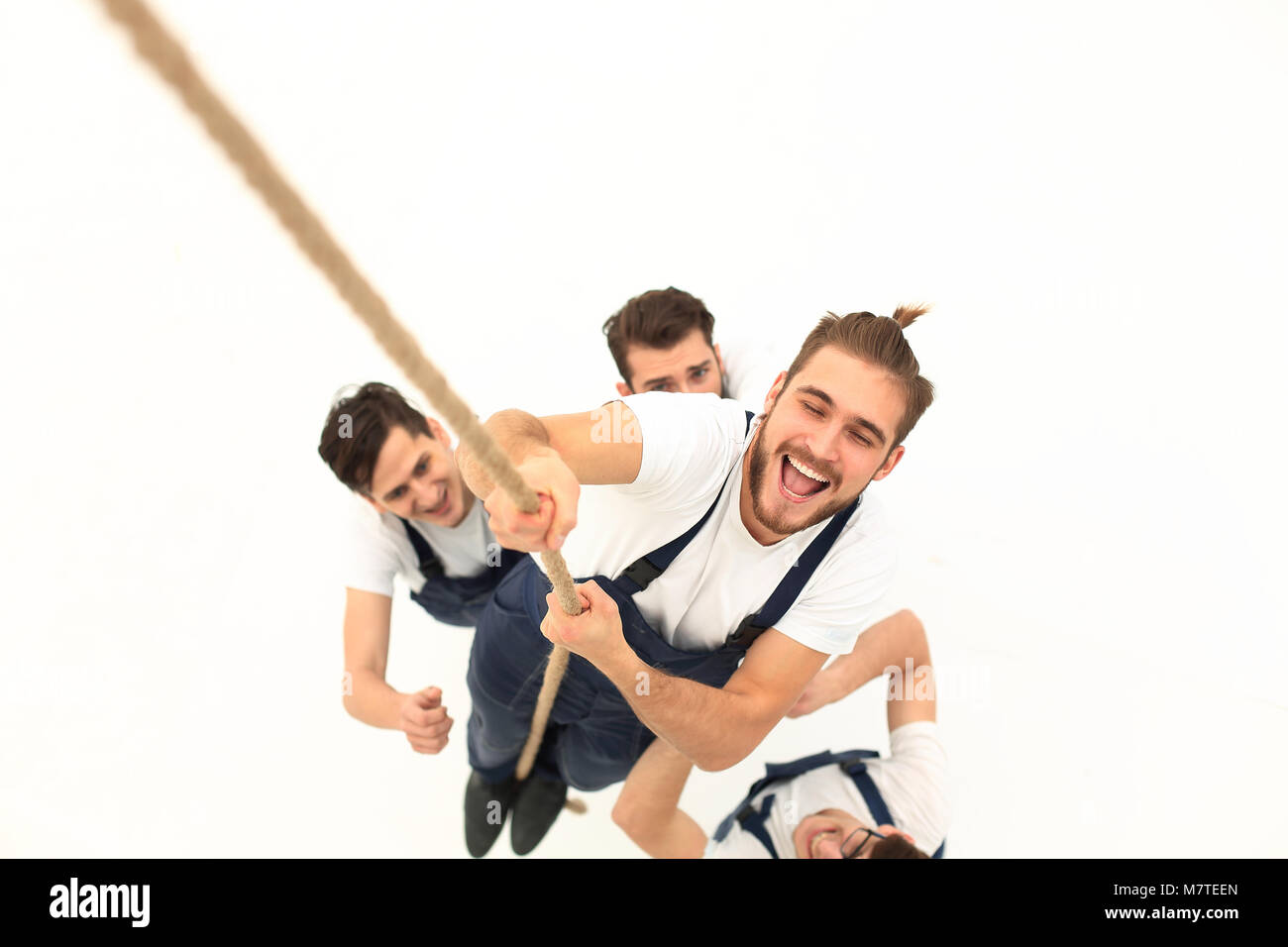 Rope climbing scaffolding hi-res stock photography and images - Alamy