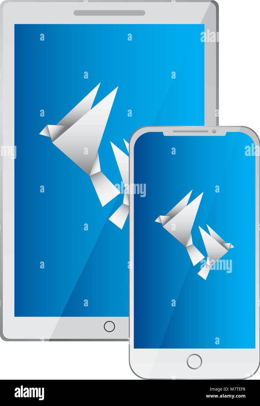 technology devices screen wireless template Stock Vector Image & Art ...