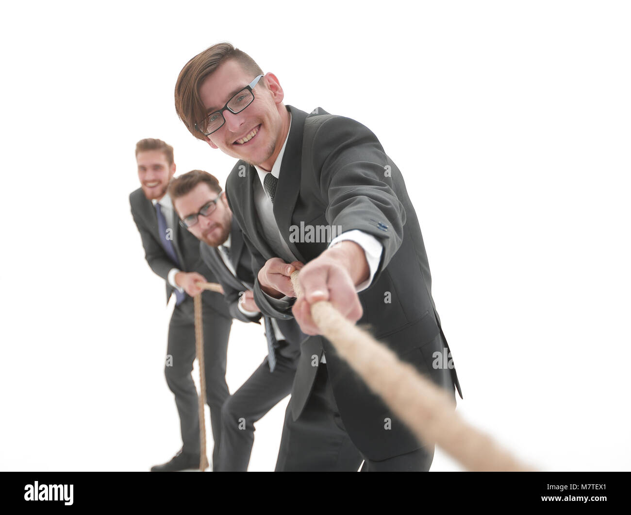 background image of a businessman rising up Stock Photo - Alamy