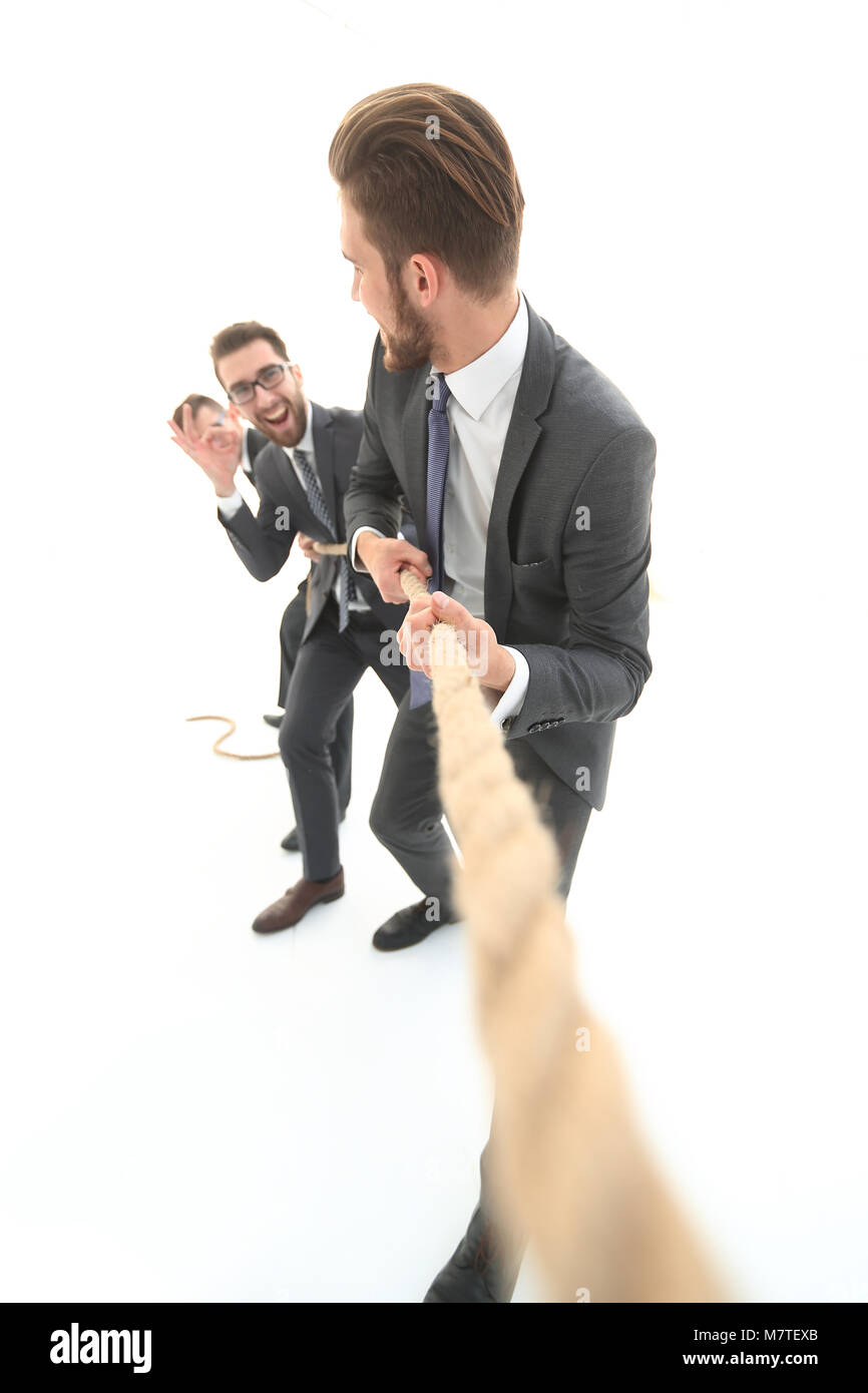 background image of a businessman rising up Stock Photo - Alamy