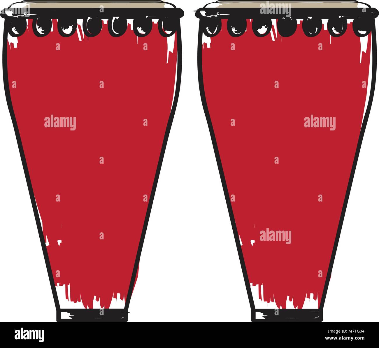 Pair of conga drums. Musical instrument Stock Vector Image & Art - Alamy