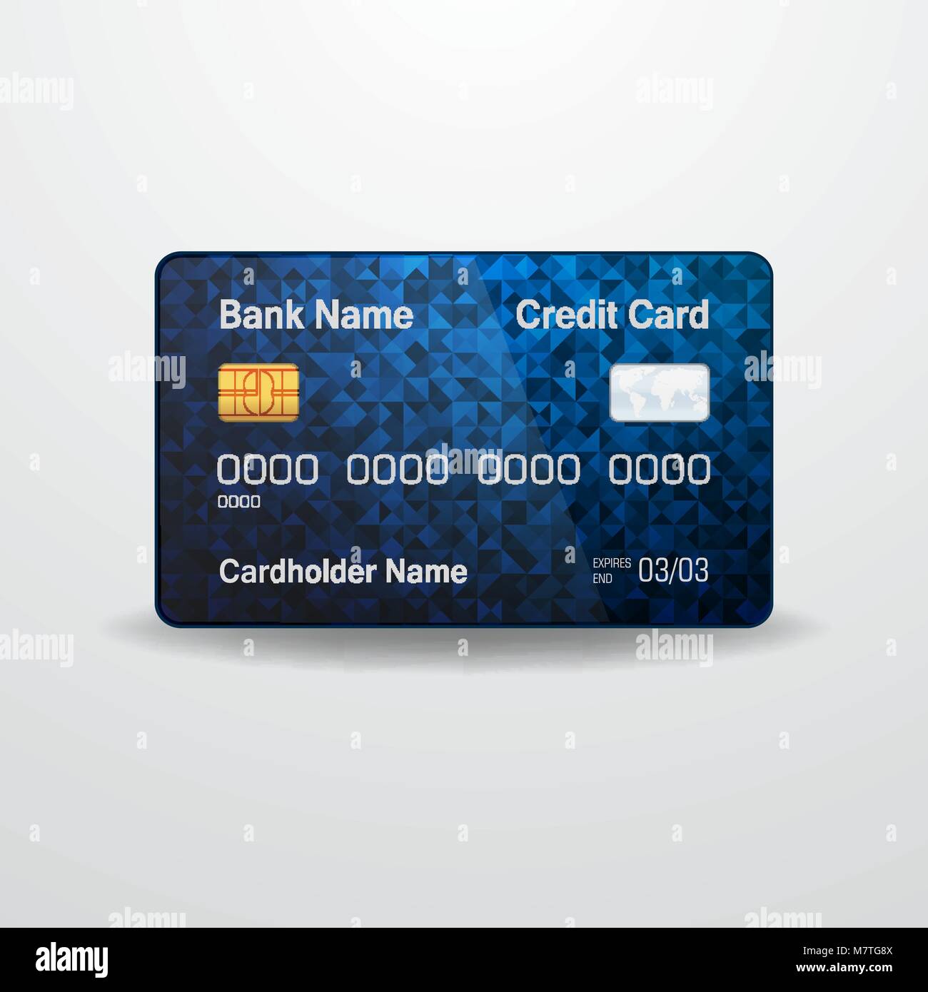 Detailed realistic vector credit card. Front side. Money, payment ...