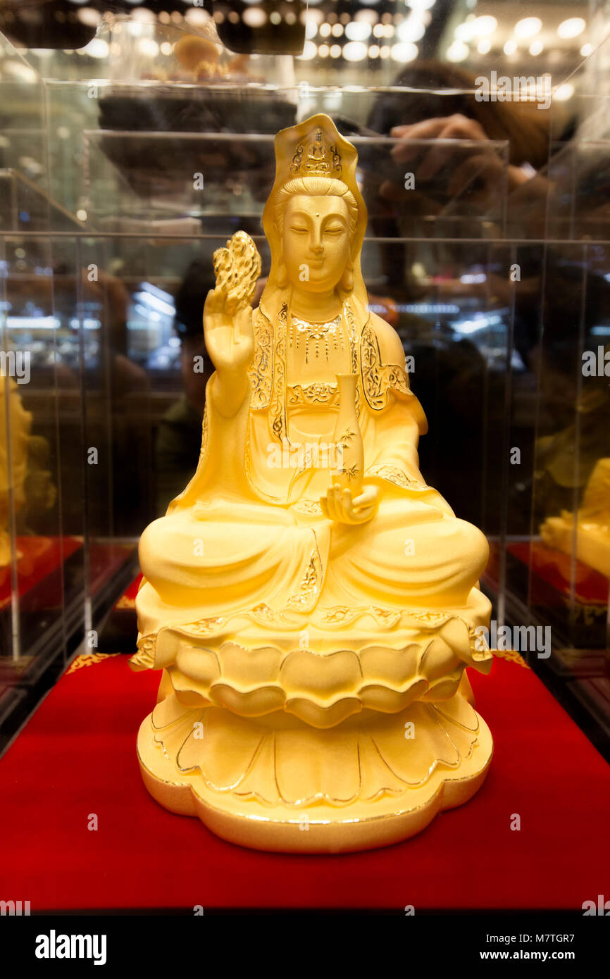 Guanyin Golden collection Chinese god Stock Photo - Alamy