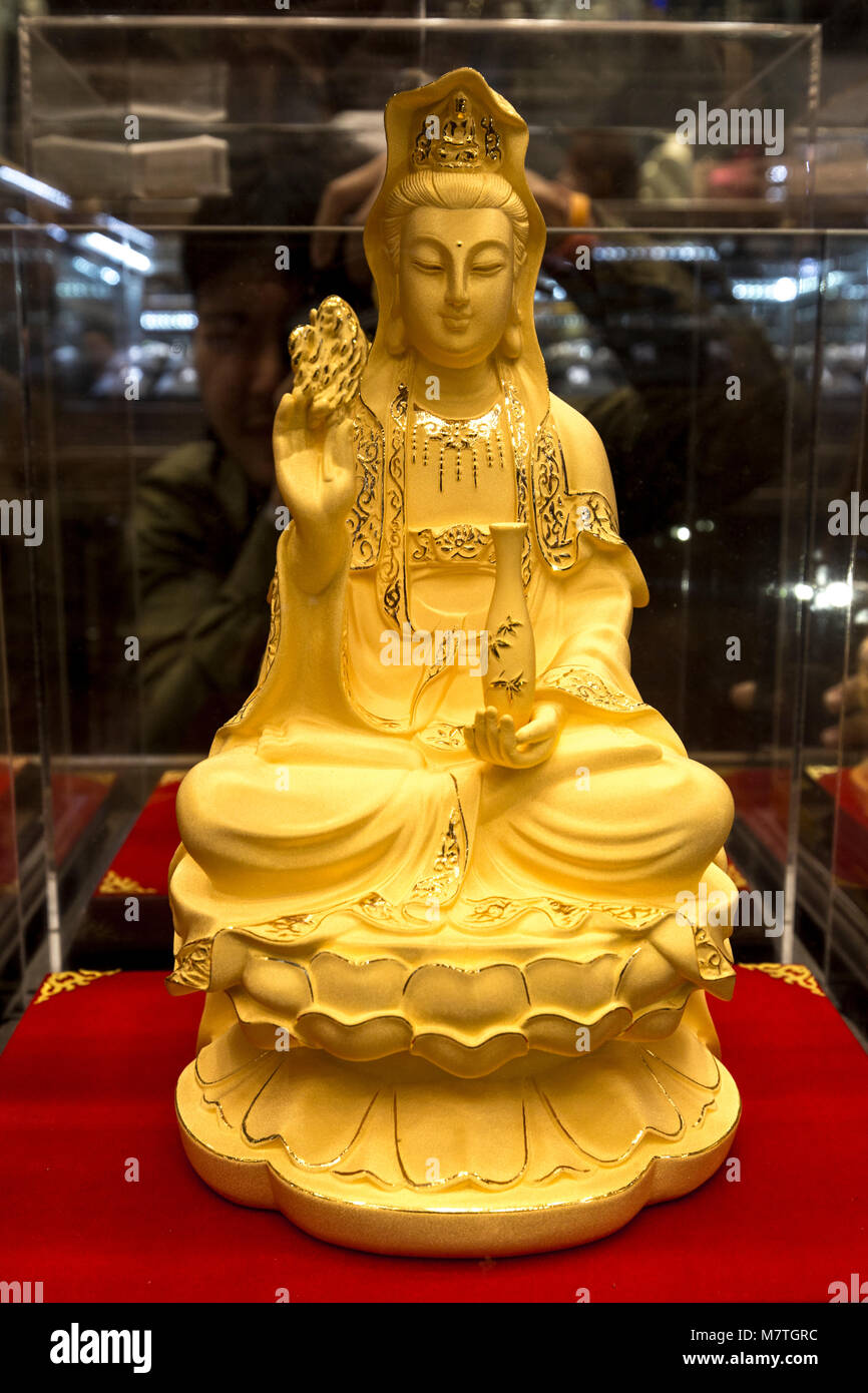 Guanyin Golden collection Chinese god Stock Photo - Alamy
