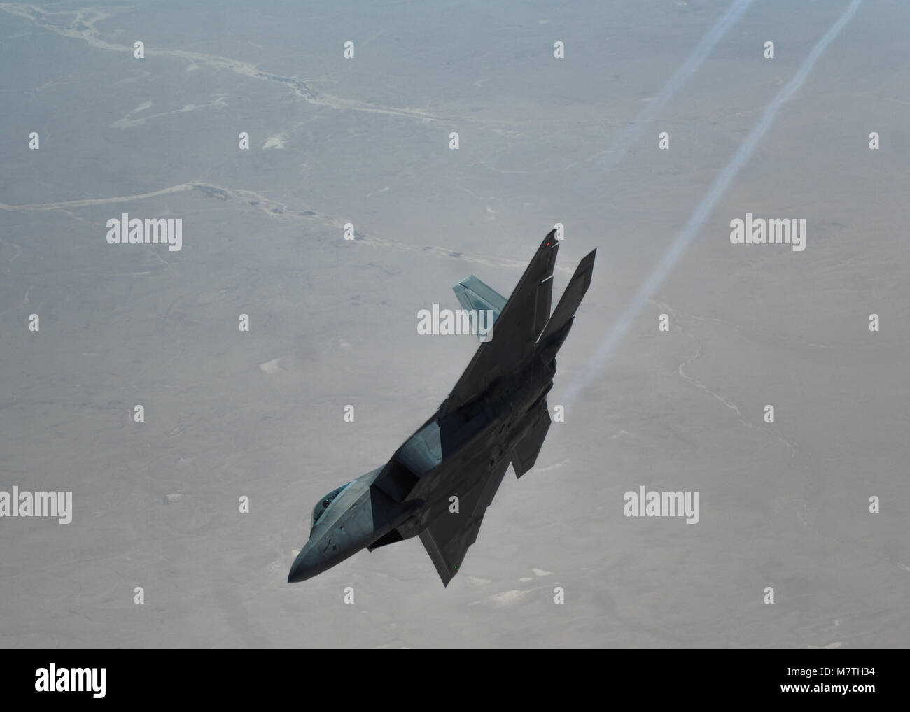 A U.S. Air Force F-22 Raptor from the 95th Expeditionary Fighter ...