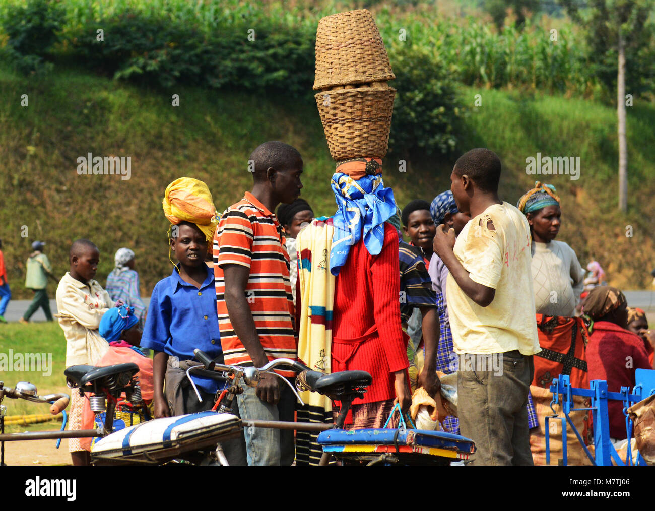A vibrant market in north west Rwanda Stock Photo - Alamy
