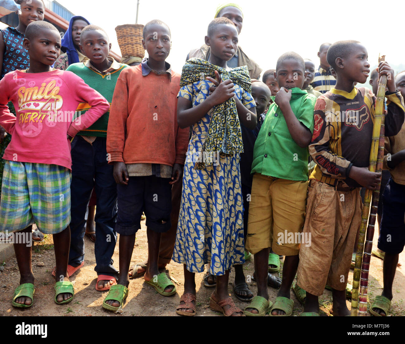Rwandan children in a local market in north west Rwanda Stock Photo - Alamy