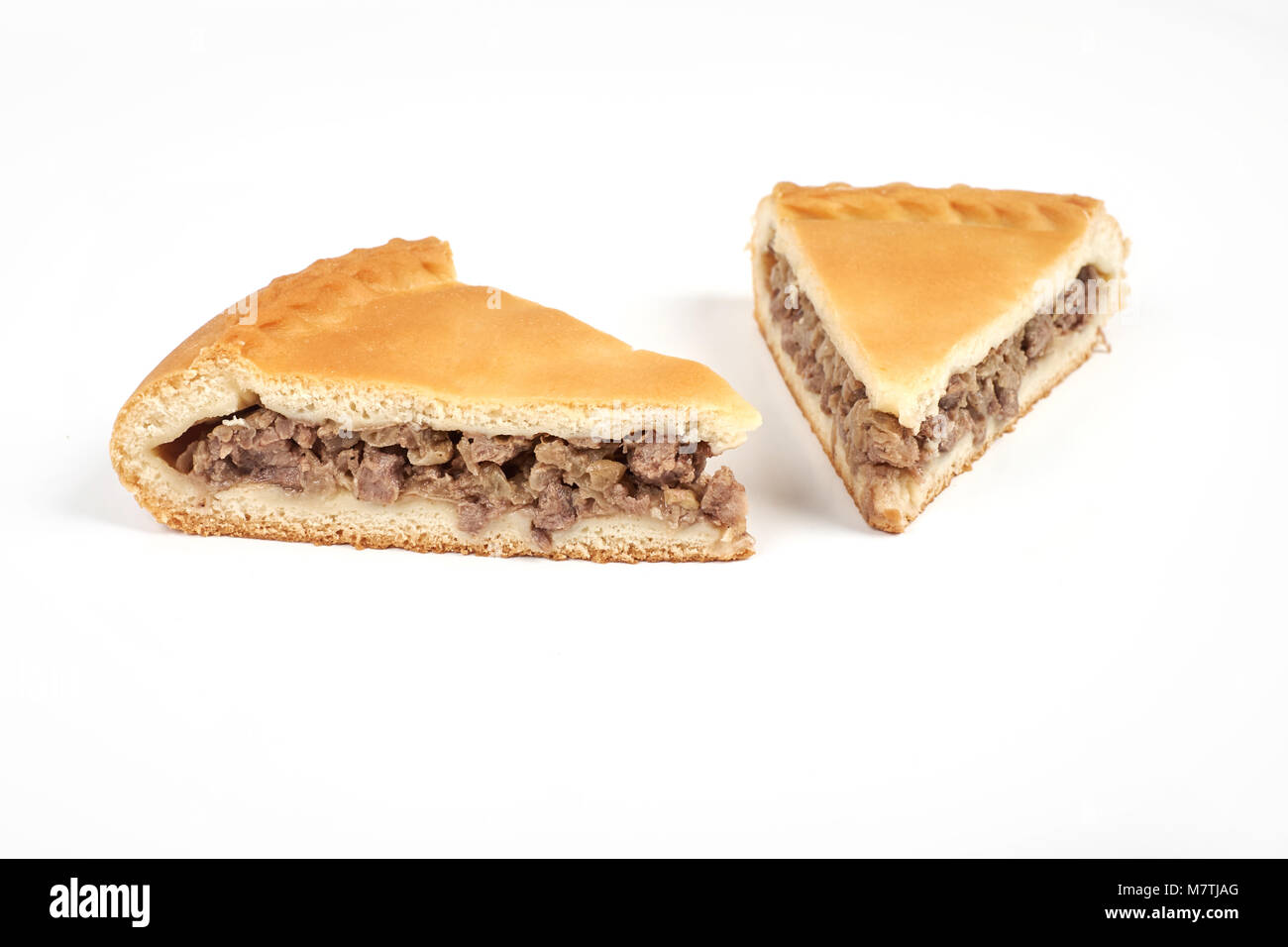 meat pie, isolated on white background Stock Photo - Alamy