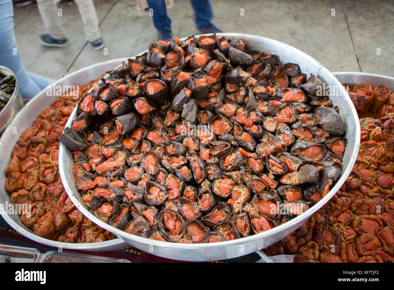 Turkish cuisine with Traditional dishes in view Stock Photo - Alamy