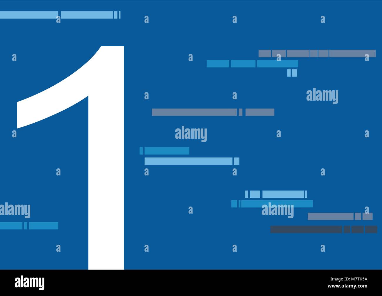 1, one number on 2 tone background Stock Vector Image & Art - Alamy