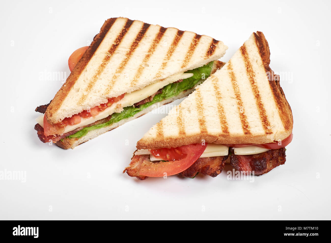 Sandwich isolated white triangle hi-res stock photography and images ...