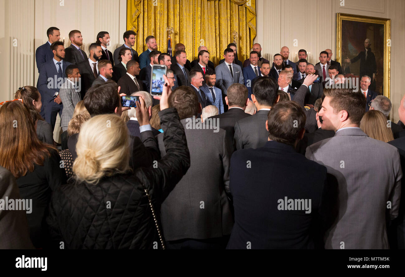 United States President Donald J. Trump welcomes Baseball's 2017 World ...