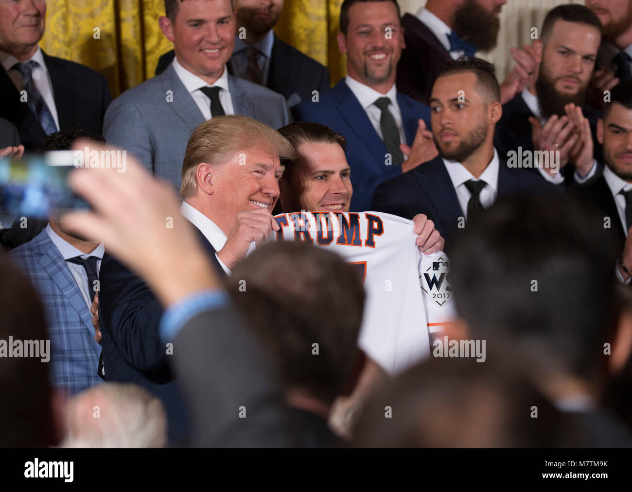 United States President Donald J. Trump welcomes Baseball's 2017 World ...