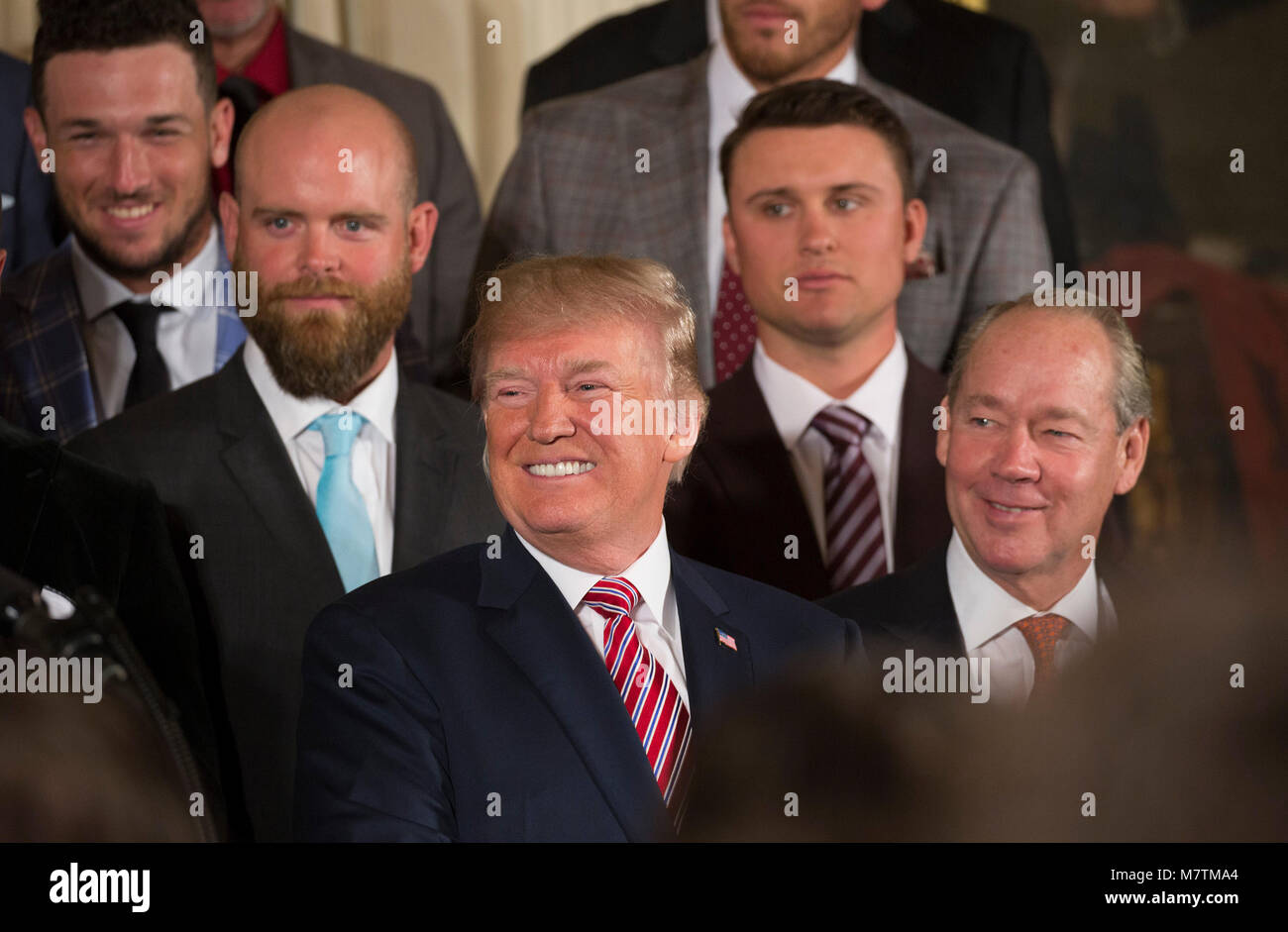 United States President Donald J. Trump welcomes Baseball's 2017 World ...