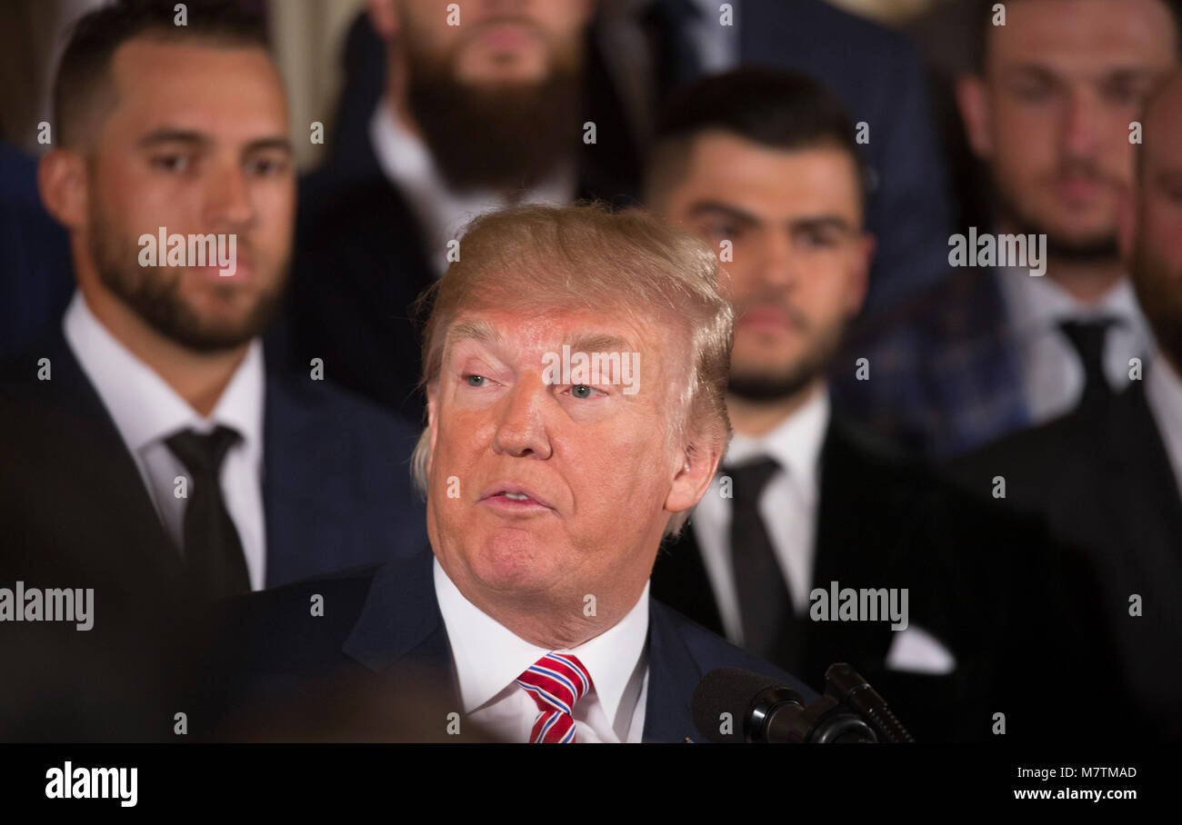 United States President Donald J. Trump welcomes Baseball's 2017 World ...