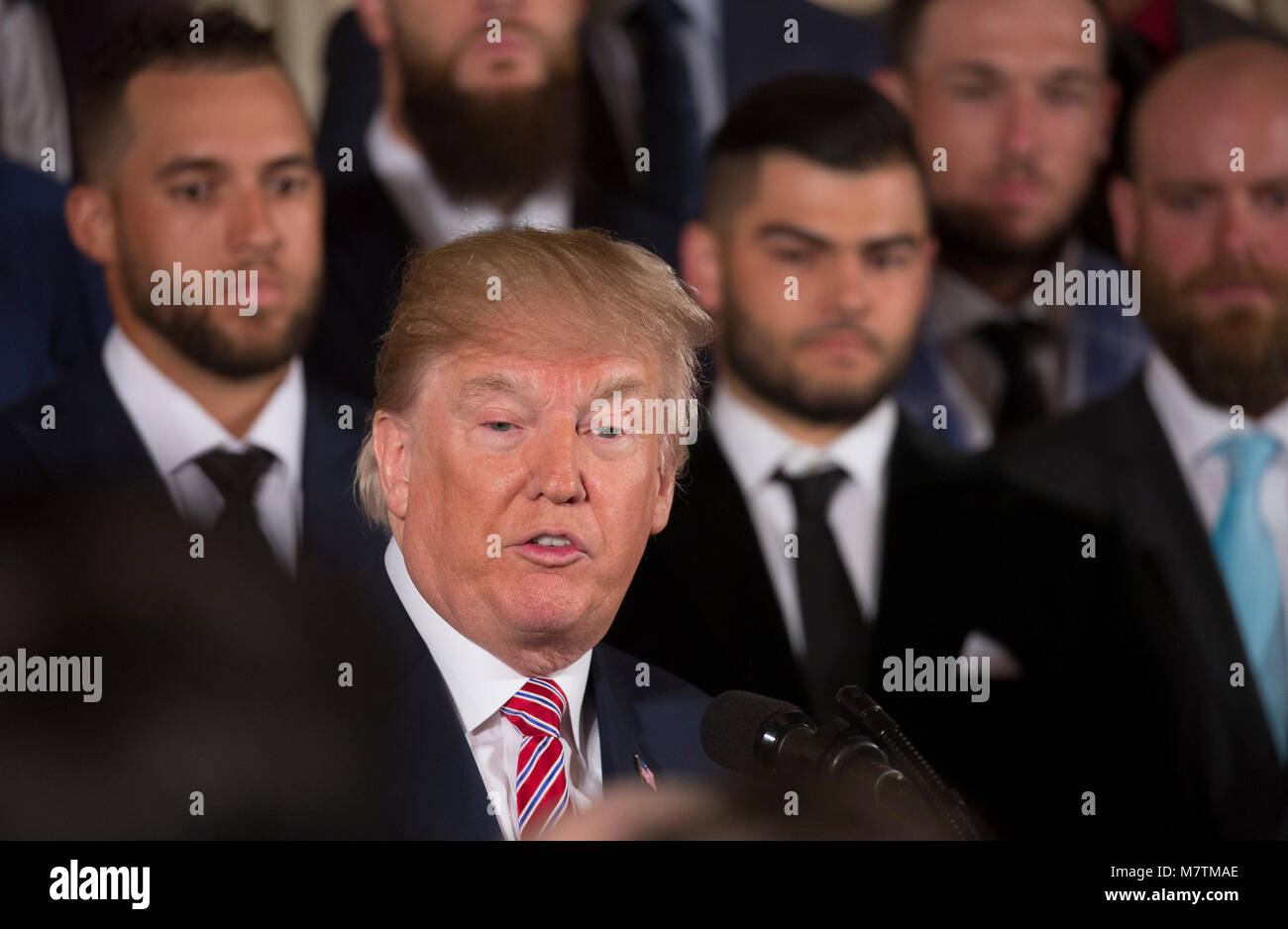United States President Donald J. Trump welcomes Baseball's 2017 World ...