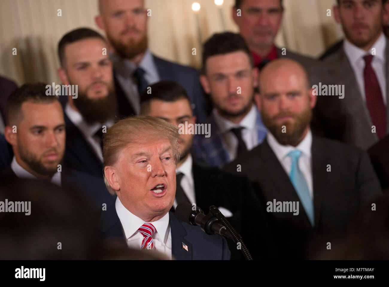 United States President Donald J. Trump welcomes Baseball's 2017 World ...