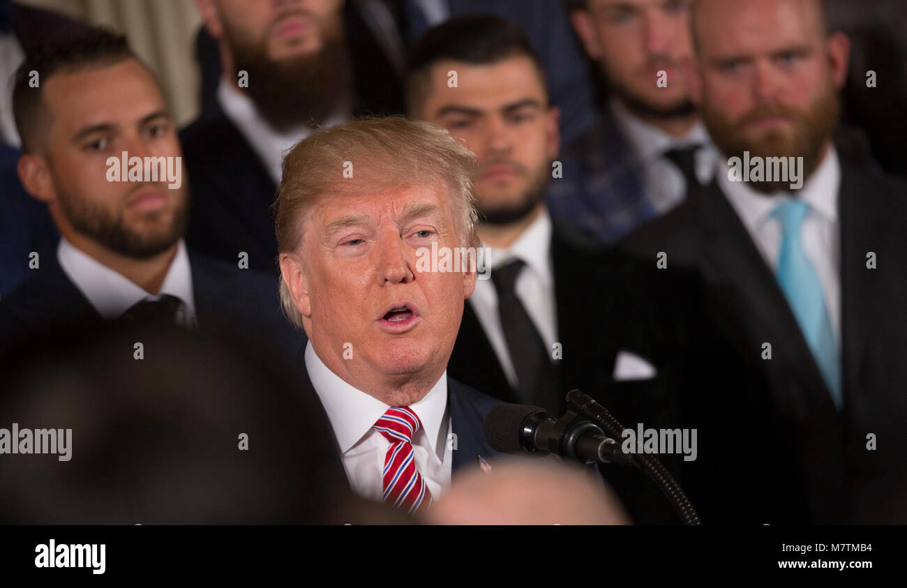 United States President Donald J. Trump welcomes Baseball's 2017 World ...