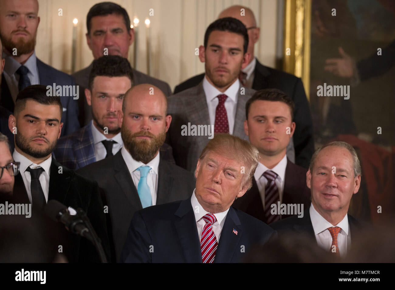 United States President Donald J. Trump welcomes Baseball's 2017 World ...