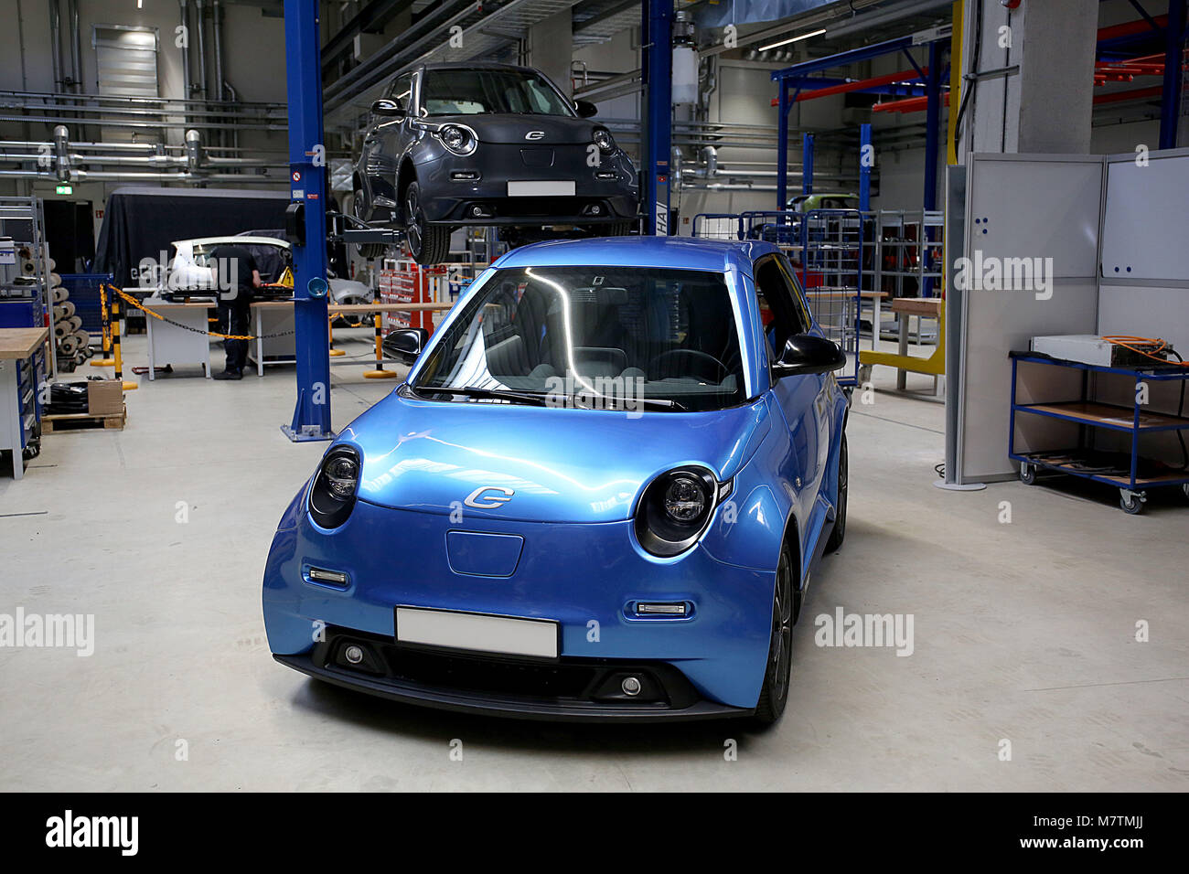 12 March 2018, Germany, Aachen: The electric car e.go at the production ...