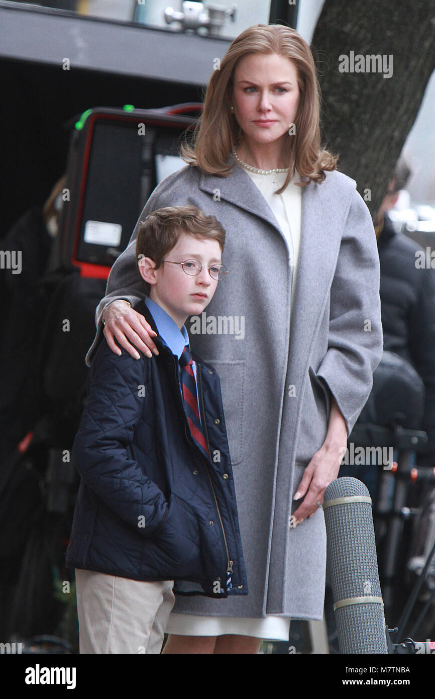 New York, USA. 12th March, 2018. Ryan Foust and Nicole Kidman on the ...