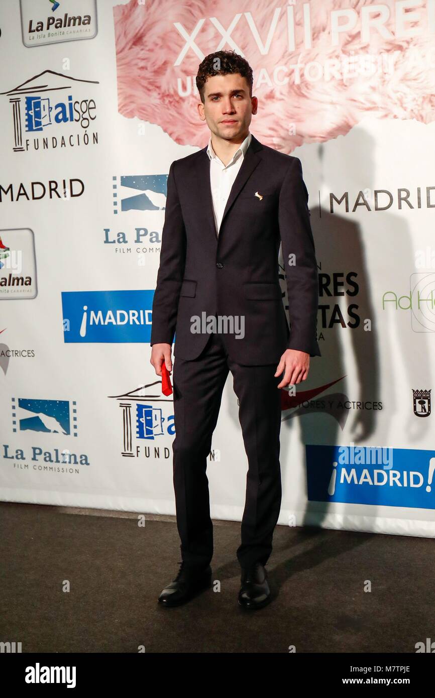 Jaime Lorente attends during XXVII Premios Union de Actores y Actrices ...