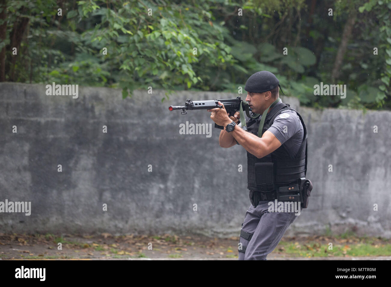 March 12, 2018 - Sao Paulo, Sao Paulo, Brazil - ROTA police (elite ...
