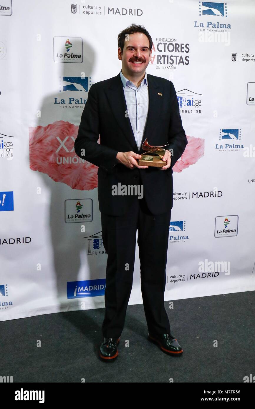 Jorge Uson attends during XXVII Premios Union de Actores y Actrices, on ...